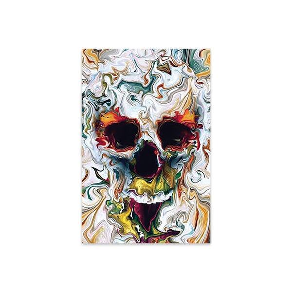 Skull Abstract Print On Acrylic Glass by Riza Peker - Bed Bath & Beyond ...
