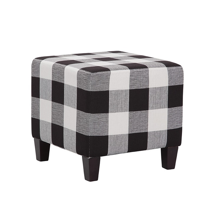 Grafton Home Stockton Plaid/Checkered Ottoman/Footrest - Overstock ...