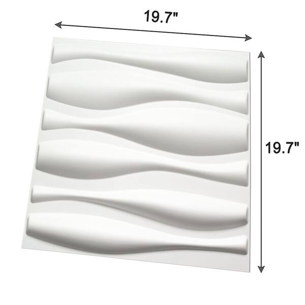 Art3d 3D Wall Panels PVC Wave Design I (32 Sq.Ft) - Bed Bath & Beyond ...