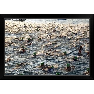 "Swimmers, Kailua Kona, Big Island, Hawaii, USA" Black Framed Print ...