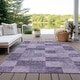 Machine Washable Indoor/ Outdoor Checker Chantille Rug - Bed Bath ...