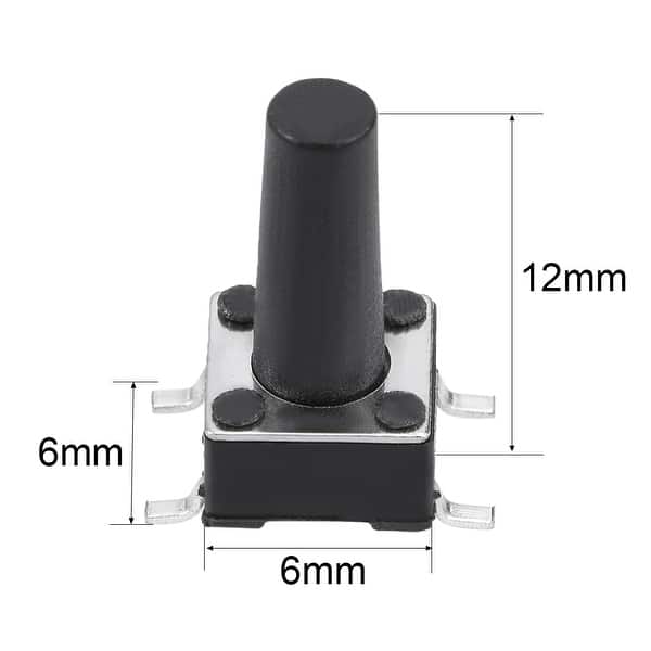 6x6x12mm Momentary Panel PCB SMD SMT Push Button SPST Tactile Tact ...