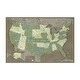 Detailed map of the United States Camo Maps Army Art Print/Poster - Bed ...