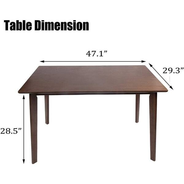 Rectangle 6-Person Wood Dining Tables for Kitchen Modern Home Furniture ...