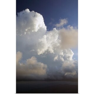 "Billowing white clouds in sunset light." Poster Print - Multi - Bed ...