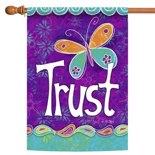 Butterfly 'Trust' Outdoor House Flag 40" x 28" - Bed Bath & Beyond ...