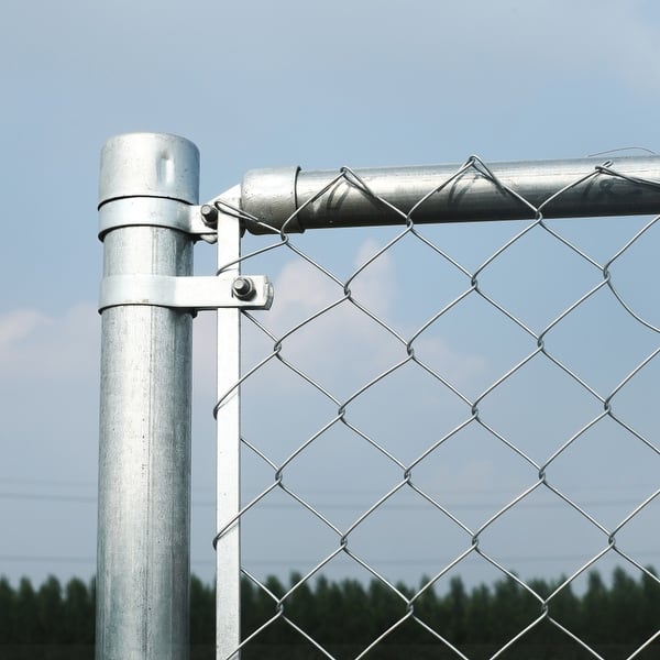 ALEKO Galvanized Steel 4 X 50 Feet Complete Kit Chain Link Fence 11.5 ...
