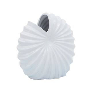 Coastal Shell Tabletop Vase - 10" - White - Bed Bath & Beyond - 41262134