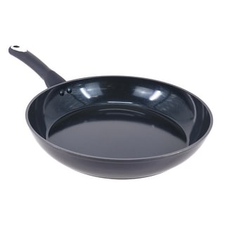 Oster Hawke Dark Blue 12 Inch Ceramic Nonstick Coating Aluminum Frying ...