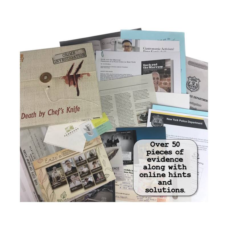 Murder Mystery Party Case Files - Death By Chef's Knife - On Sale ...