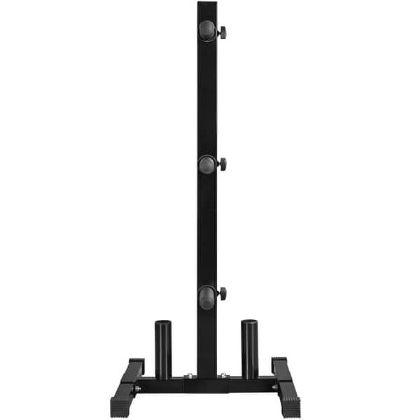 Yaheetech 2" Barbell Plate and Dumbbell Racks Tree Olympic Plate Rack ...