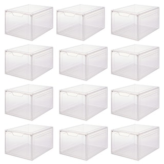 Simplify Set of 12 Stackable Shoe Boxes in Clear - Bed Bath & Beyond - 41543036