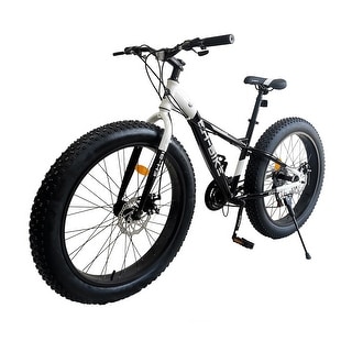 Fat Tire Mountain Bike, 26-Inch Wheels, 4-Inch Wide Knobby Tires, 7 ...