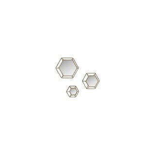 Aspire Home Accents 5216 Shanton Three Piece Geometric Flat Metal ...
