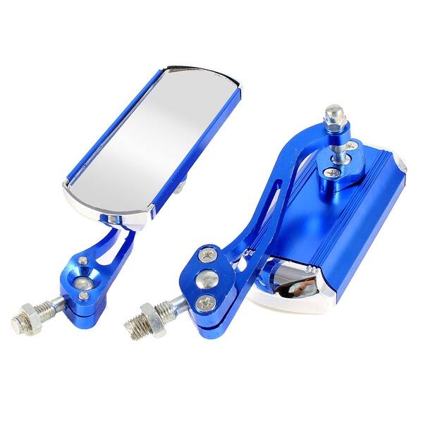 Unique Bargains 2 x Blue Silver Tone Metal Shell Rectangle Motorcycle ...
