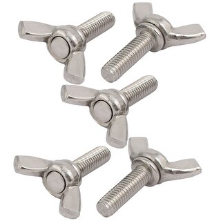 M6x20mm 304 Stainless Steel Wing Bolt Butterfly Screw Fastener 5pcs ...