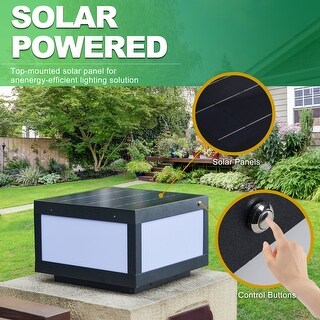 Square Solar Wall Lights Outdoor Sconces Porch Light IP65 Waterproof ...