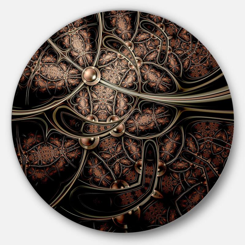Designart 'Light Purple Metallic Fabric Pattern' Digital Art Disc Metal ...