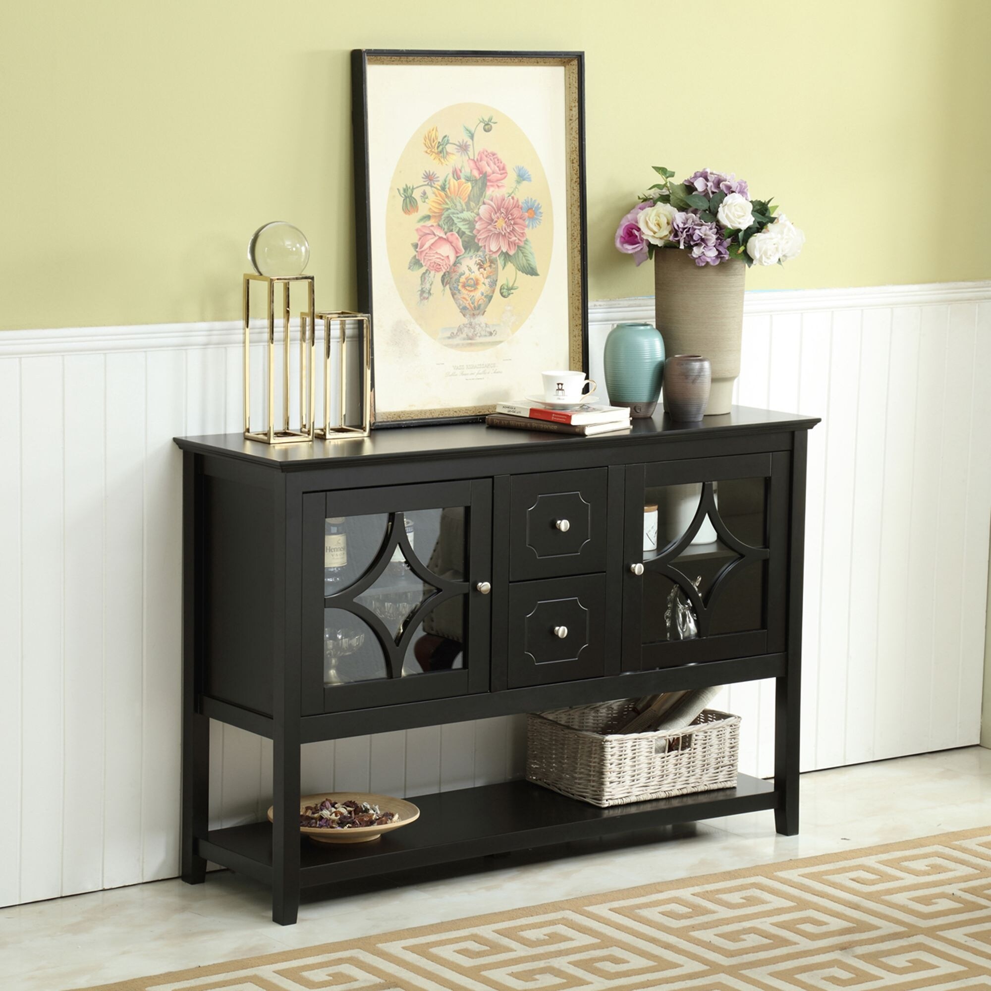 black buffet table small