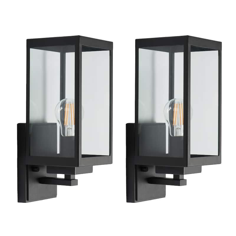 SAFAVIEH Lighting Rinnah 6" Outdoor Sconce (Set of 2). - 6" x 5" x 13 ...