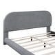 Curved Design Teddy Fleece Upholstered Platform Bed Frame - Bed Bath ...