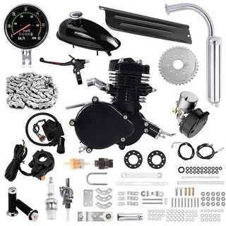 80cc Bicycle Engine Kit 2-Stroke Gas Motorized Bike Motor Kit 26" 28 ...