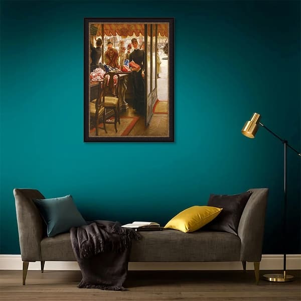 The Shop Girl by James Tissot Giclee Print Oil Painting Black Frame ...