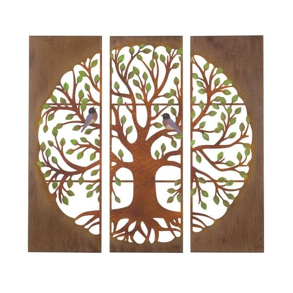 Rustic Tryptic Tree of Life Wall Decor - Bed Bath & Beyond - 39056030