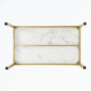 Dining Table, Marble color table top with golden leg - Bed Bath ...