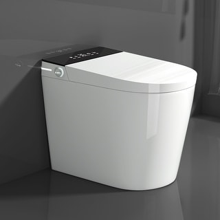 Compact Smart Toilet with Bidet Seat Built-in, Modern Tankless Design ...