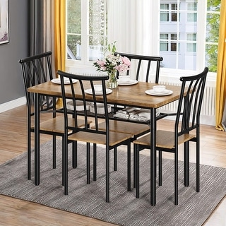 Kitchen Table and Chairs for 4 with Storage Rack - Bed Bath & Beyond ...