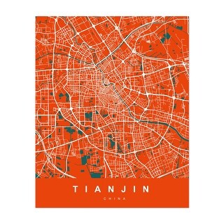Tianjin China TIANJIN Map Color Art Maps City Urban Art Print/Poster ...