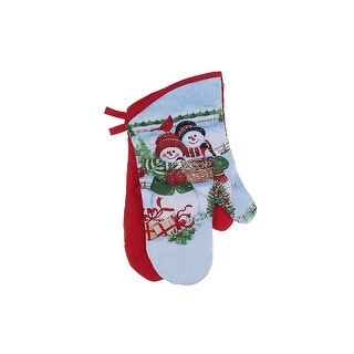 Christmas Oven Mitts 2Pcs Snowman Couple - Set of 2 - Bed Bath & Beyond ...