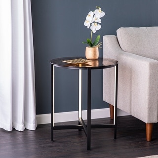 SEI Furniture Sandival Round Side Table w/ LED Lighting - Bed Bath ...