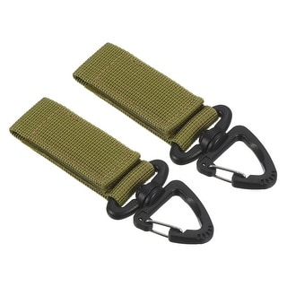 Belt Keeper Key Chain, 2Pcs Nylon Strap Key Chain w Triangle Rotate Snap, Khaki - Bed Bath ...
