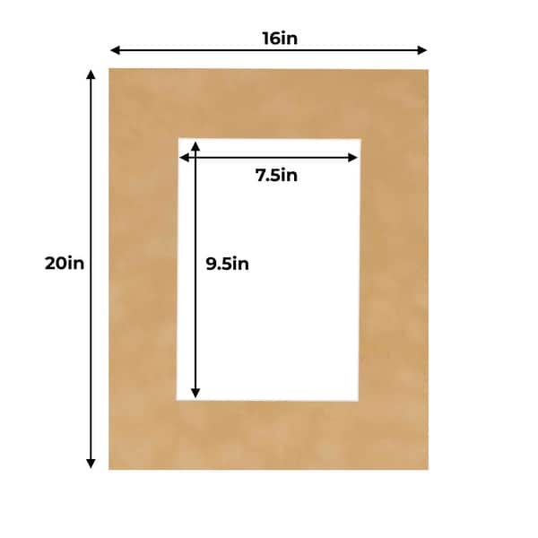 16x20 Mat for 8x10 Photo - Beige Suede Matboard for Frames Measuring 16 ...