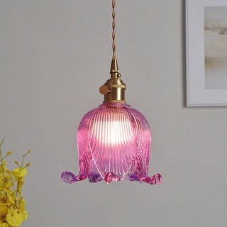 Unique decorative light purple pendant light glass chandelier light ...