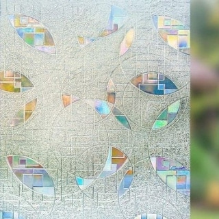 DCP Electrostatic Geometric circle Window Film，78.7*17.7in - Bed Bath ...