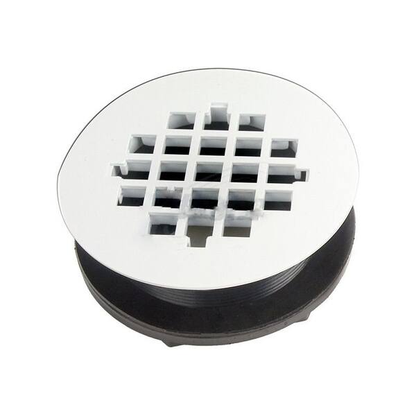 2 in. Plastic White-Black Shower Drain - Bed Bath & Beyond - 39123345
