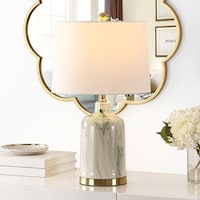 SAFAVIEH Lighting 24-inch Sage Ceramic Table Lamp - 14" x 14" x 24 ...