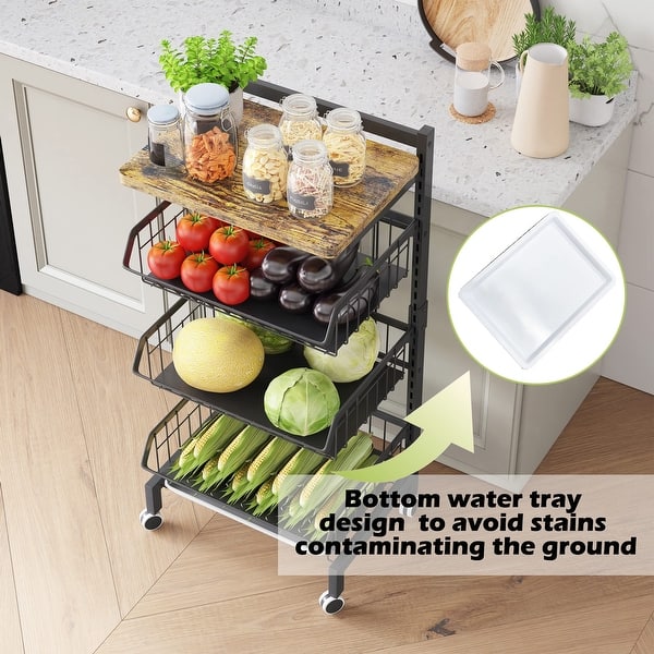 vegetable basket trolley