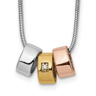 Curata 925 Sterling Silver Rose tone Lobster Claw Closure Rose and Gold ...