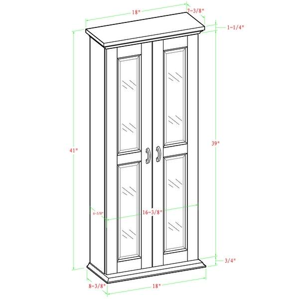 Walker Edison 41-inch Tall Media Storage Tower Cabinet - Bed Bath ...