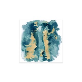 Teal Mist with Gold I Print On Acrylic Glass by Bella Riley - Bed Bath ...
