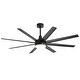 65 Inch Black/White/Gold LED Ceiling Fan with Light Remote(8-Blade ...