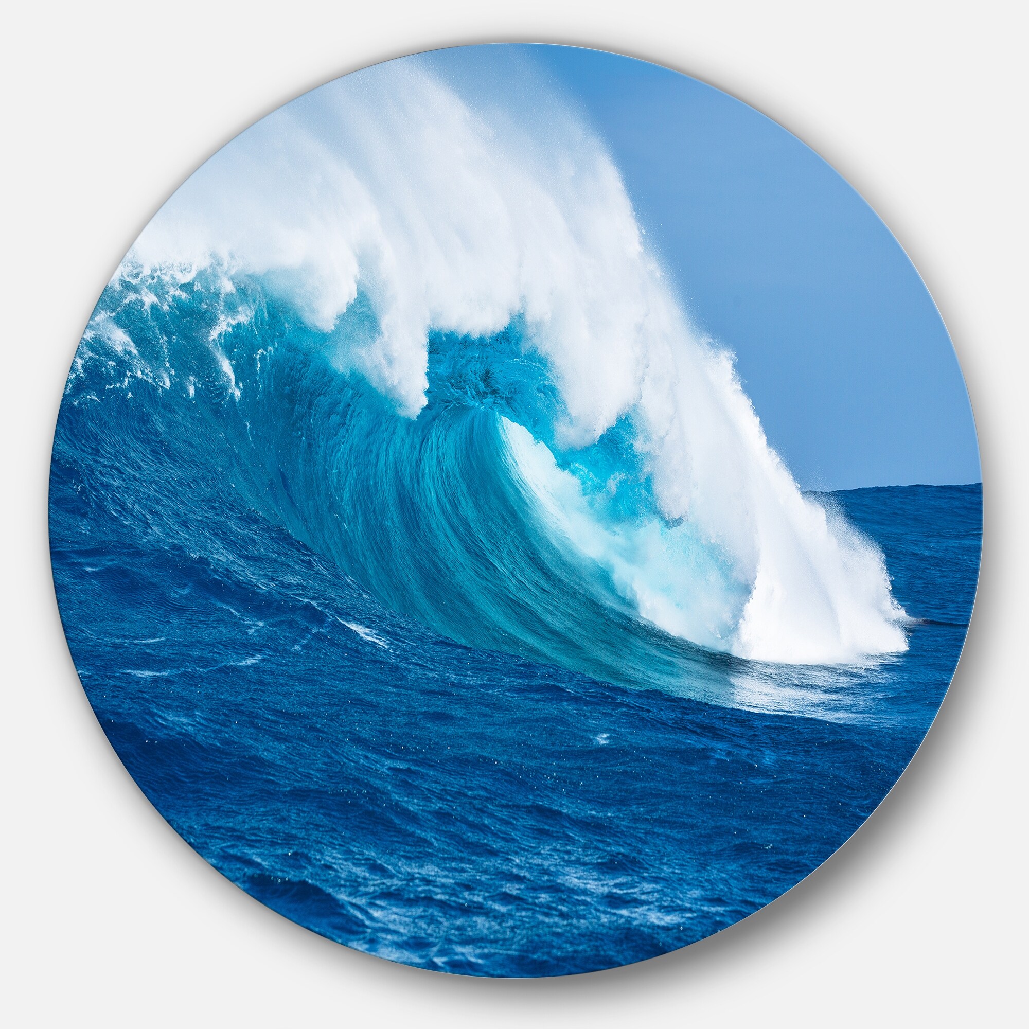 Designart 'Sea and Flowers' Landscape Metal Wall Art - Bed Bath ...