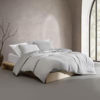 Calvin Klein Washed Texture Solid Cotton Duvet Cover Set - Bed Bath ...