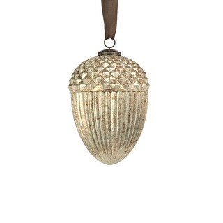 6" Antique Silver Acorn Hanging Ornaments, Set of 2 - Bed Bath & Beyond ...