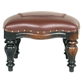 Design Toscano Victorian Rococo Faux Leather Ottoman - Bed Bath ...