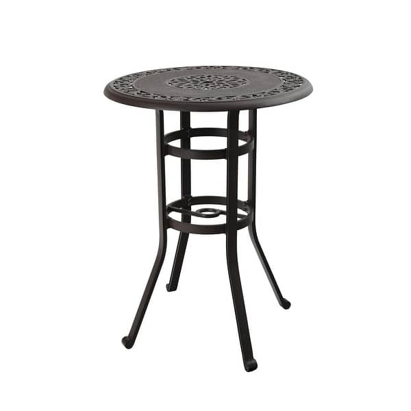 MAISON ARTS 32" Cast Aluminum Patio Bar Table, 41" Height High Top ...